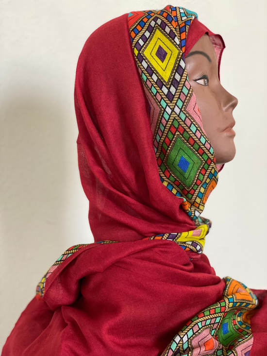 Habesha Tilet Design Scarf – Ethiopian & Eritrean Style Accessory ...